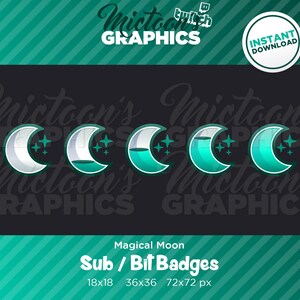 Twitch Moon Sub Badges / Bit Badges / Streamer Graphics / Discord ...