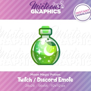 Twitch Moon Potion Emote / Channel Point / Streamer Graphics / Discord ...