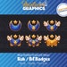 Twitch Crescent Moon Emblem Collection Sub Badges / Bit Badges ...
