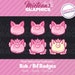 Twitch Kitty Cat Moon Emblem Collection Sub Badges / Bit Badges ...