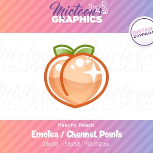 Twitch Peachy Peach / Emote / Channel Point / Streamer Graphics / Peach ...