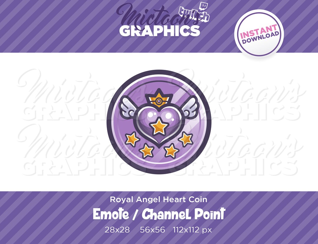 Twitch Royal Heart Coin / Emote / Channel Point / Streamer Graphics ...