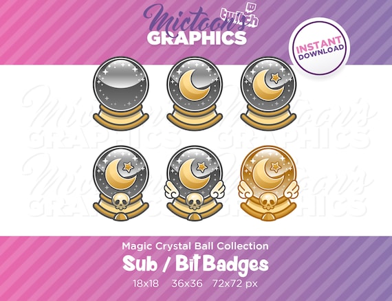 Twitch Crystal Ball Sub Badges / Bit Badges / Streamer - Etsy