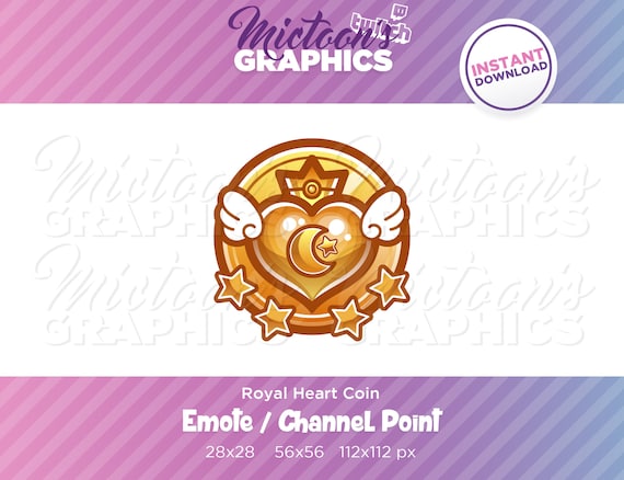 Twitch Heart Coin Emote / Channel Point / Streamer Graphics / - Etsy
