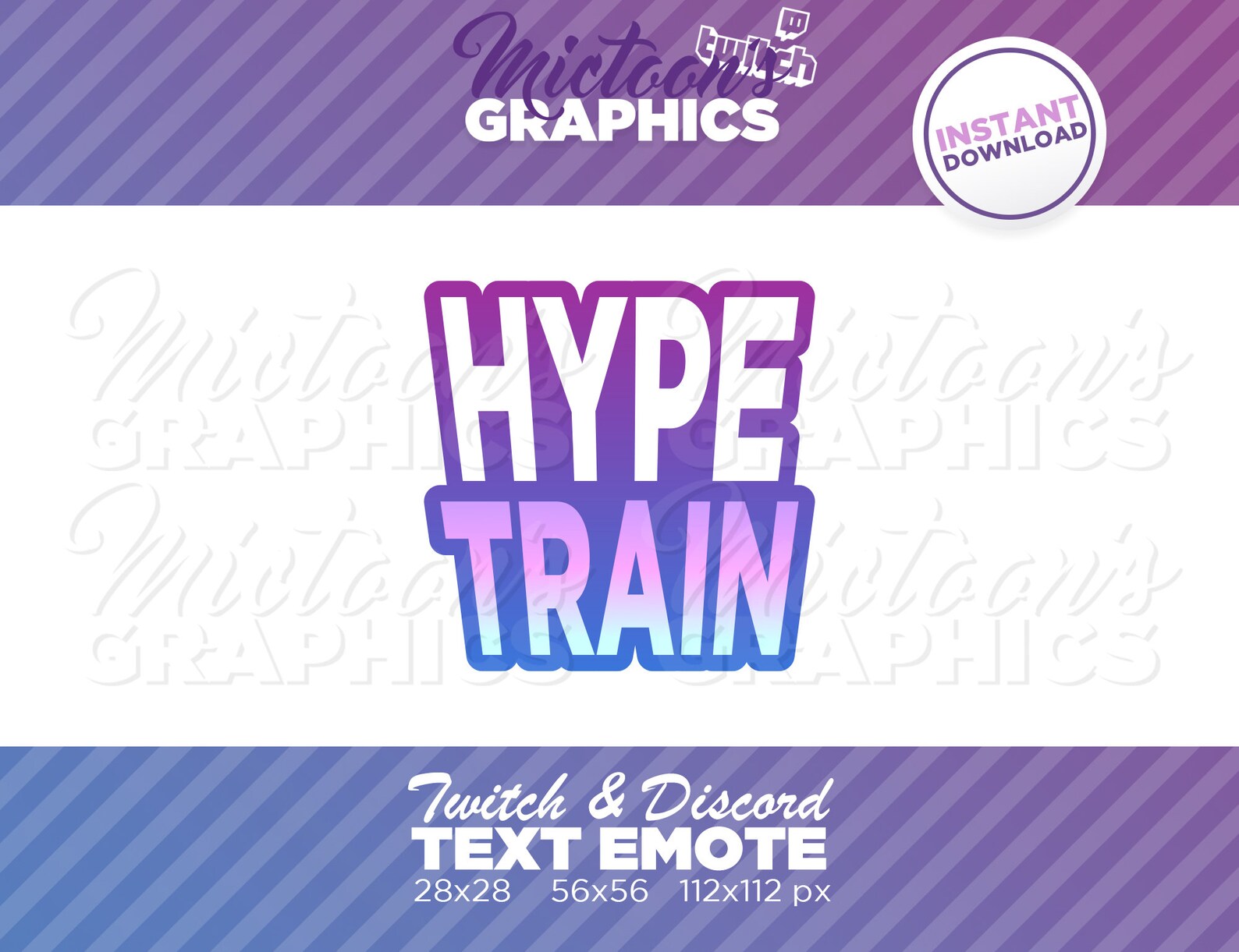 Twitch Hype Train Emote / Text / Streamer Graphics / Discord / Gamer ...