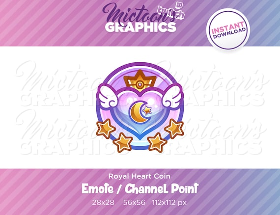 Twitch Heart Coin Emote / Channel Point / Streamer Graphics / - Etsy