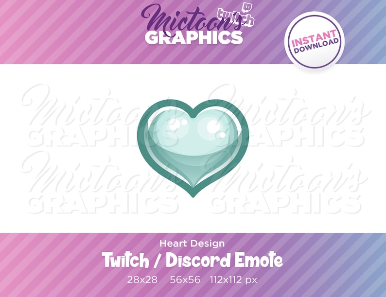 Twitch Heart Emote / Channel Point / Streamer Graphics / Discord ...