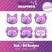 Twitch Kitty Cat Moon Emblem Collection / Sub Badges / Cheer Bit Badges ...