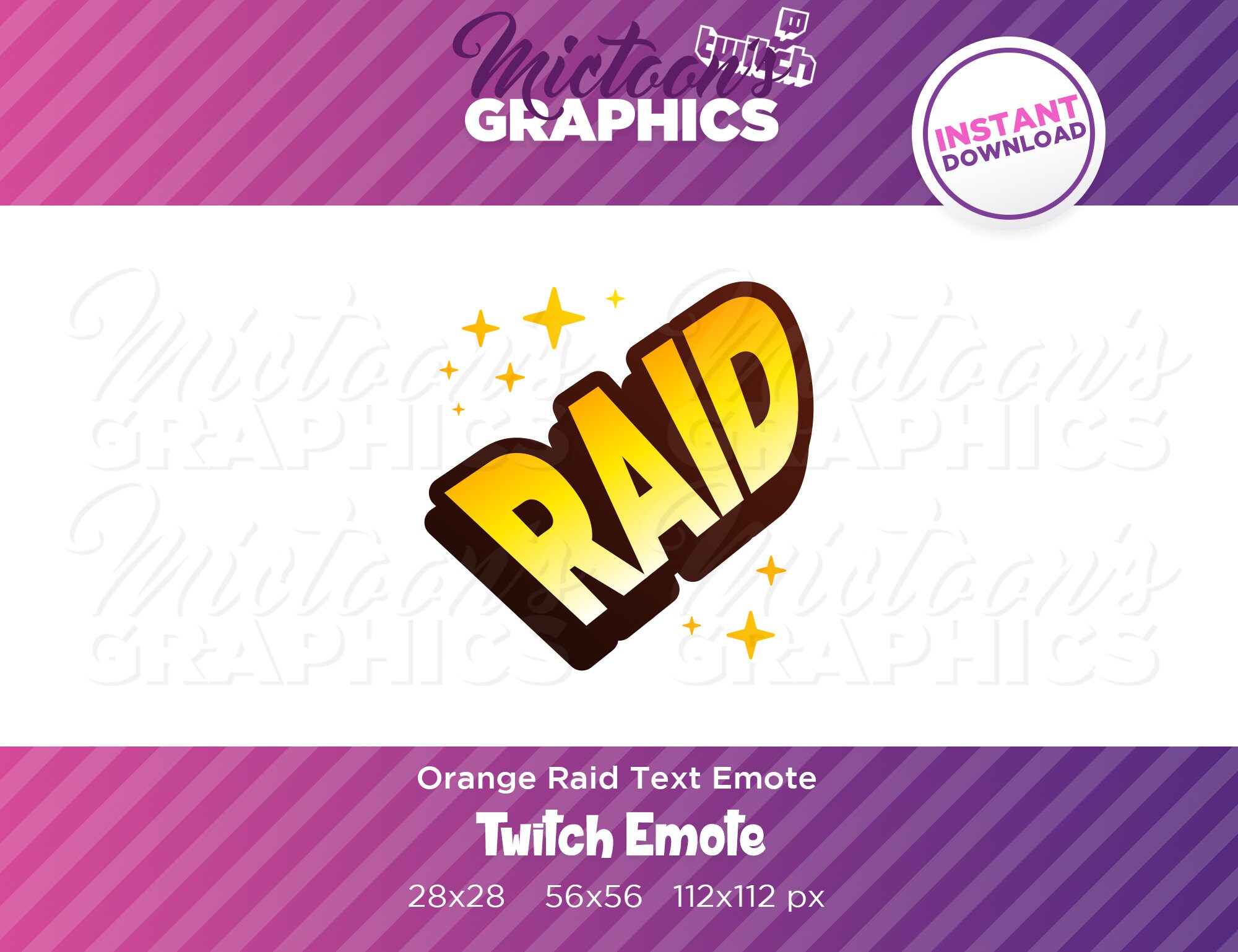 Twitch Raid Emote / Text / Streamer Graphics / Discord / Gamer / Gold ...