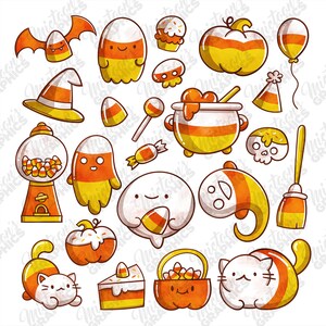 Halloween Candy Corn Party - Clip Arts - PNG - Digital Instant Download ...