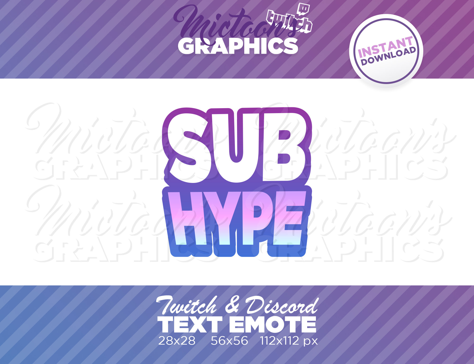 Twitch Sub Hype Emote / Text / Streamer Graphics / Discord / - Etsy