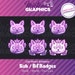 Twitch Kitty Cat Moon Emblem Collection / Sub Badges / Cheer Bit Badges ...