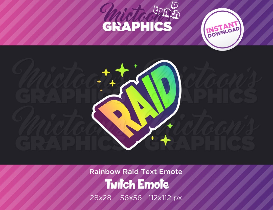 Twitch Raid Emote / Text / Streamer Graphics / Discord / Gamer ...