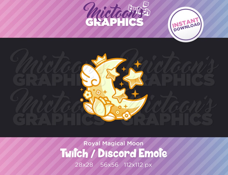 Twitch Royal Moon / Emote / Channel Point / Streamer Graphics / Discord ...