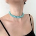 Turquoise Choker Beaded Turquoise Choker Necklace Turquoise Necklace ...