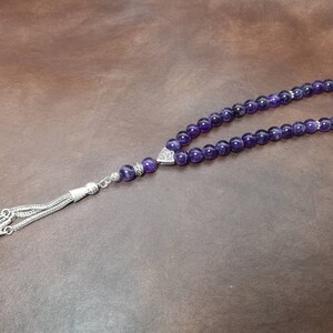 Turkish Islamic 33 Prayer Beads, Tesbih, Genuine Amethyst Beads, Tasbih ...