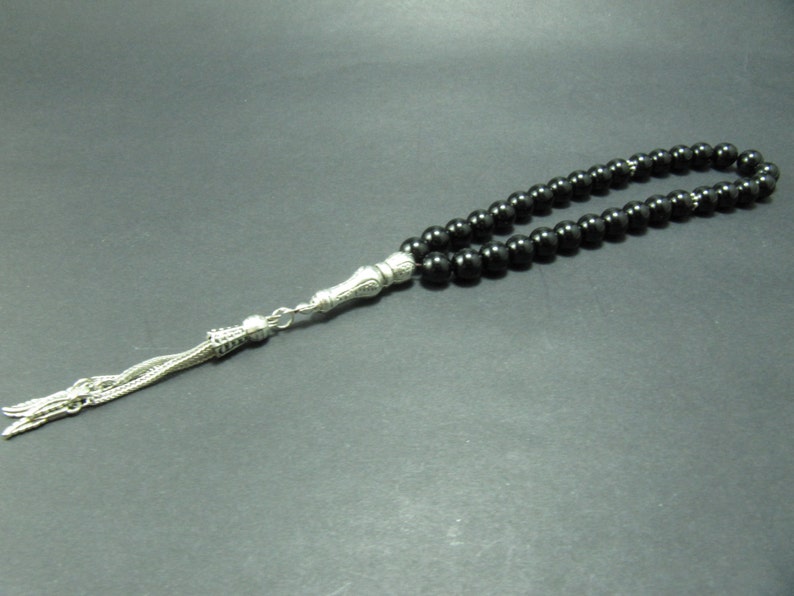 Turkish Islamic 33 Prayer Beads, Tesbih, Onyx Beads, Tasbih, Misbaha ...