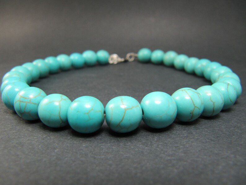 Turquoise Choker Beaded Turquoise Choker Necklace - Etsy