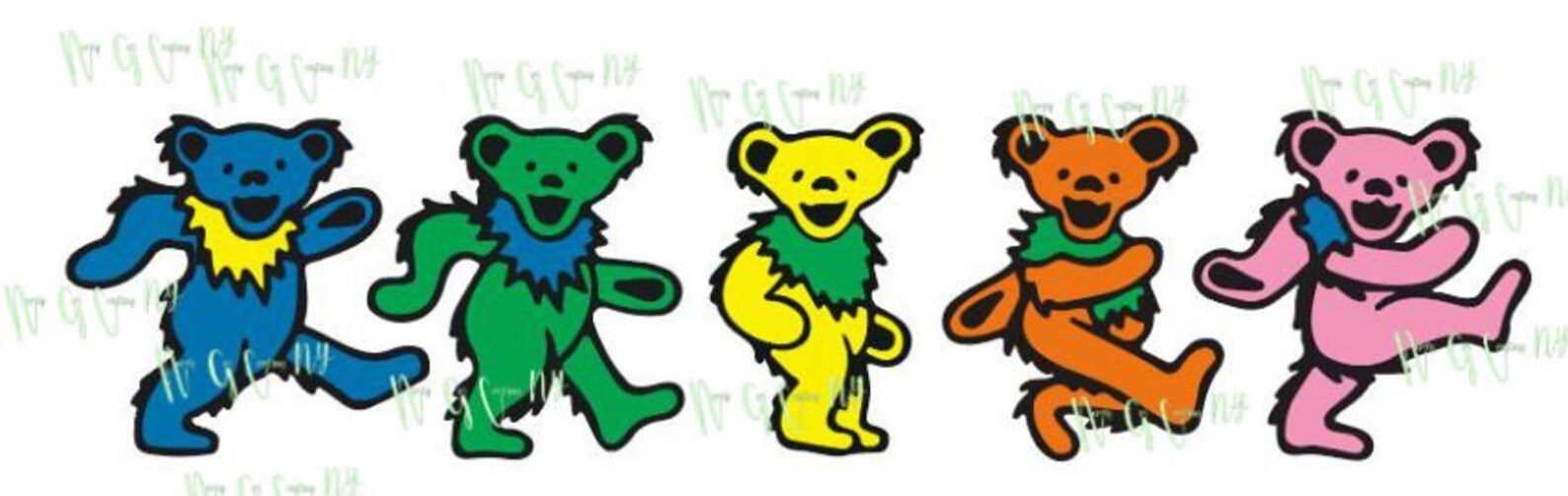 Grateful Dead Dancing Bears SVG Cut File CRICUT Silhouette - Etsy