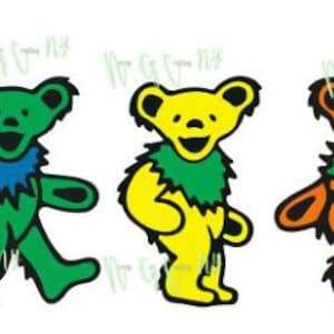 Grateful Dead Dancing Bears SVG Cut File CRICUT Silhouette - Etsy