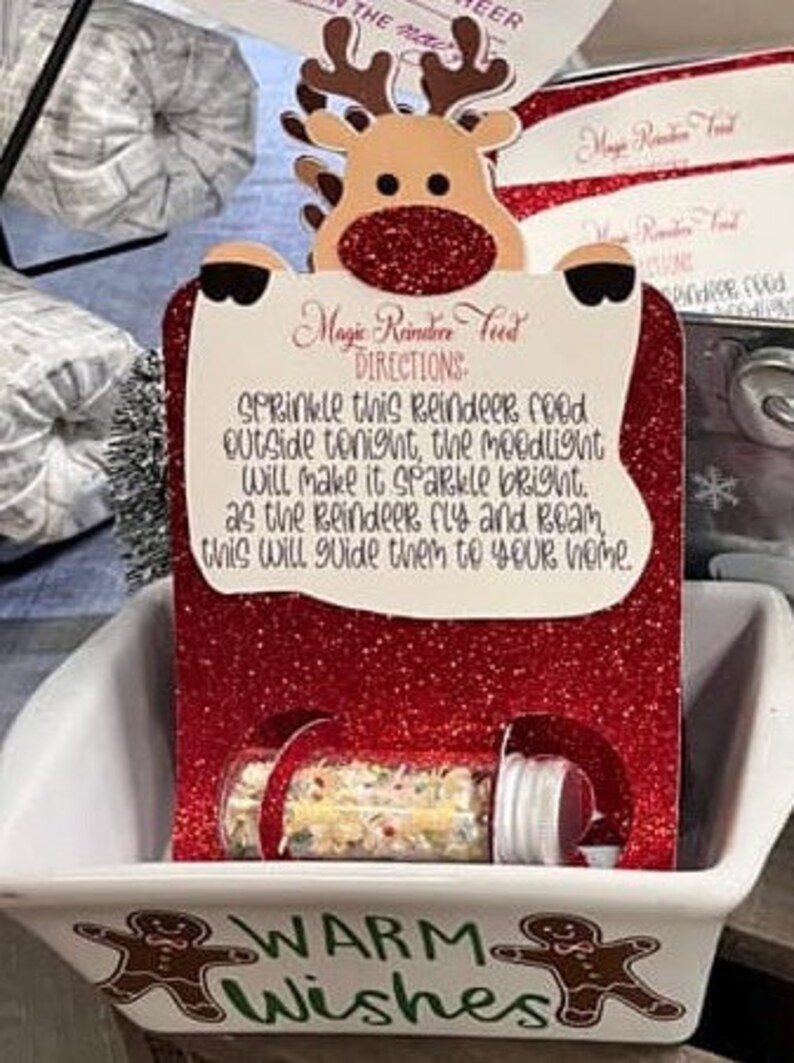 Magic Reindeer Food Card Circut SVG Silhouette Cameo - Etsy
