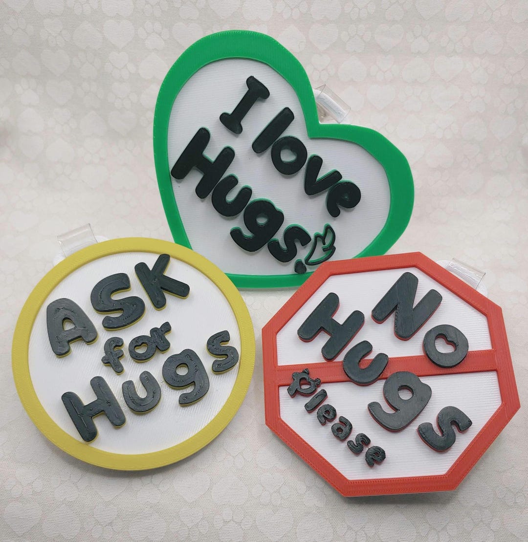 Hug & Touch Consent Badge - Etsy