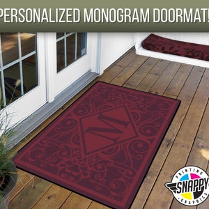 Custom Initial Monogram Welcome Mat/doormat/rug 24 X | Etsy