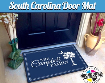 Custom South Carolina Family Welcome Mat/doormat/rug | Etsy