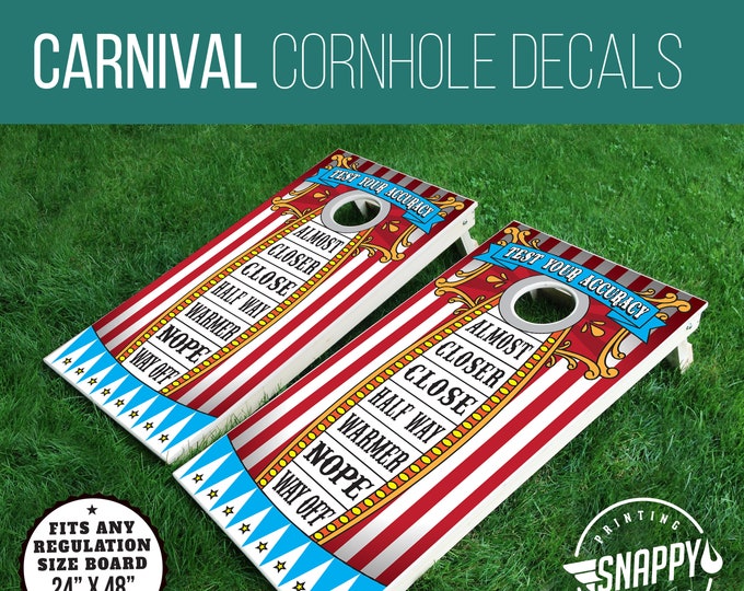 Carnival Cornhole Decals Test Your Accuracy - Bags - Original Carnival ...
