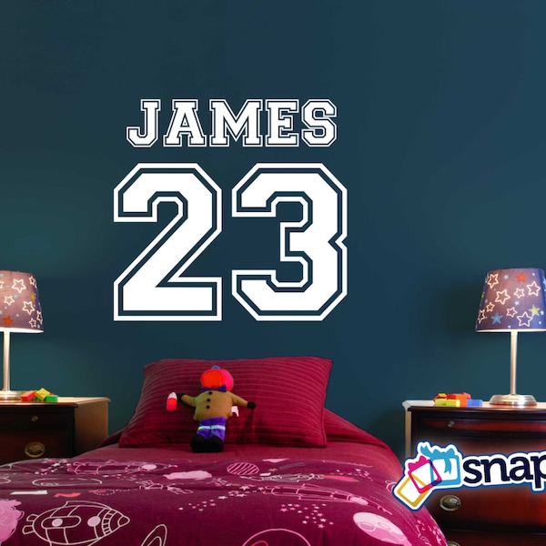 Sports Number Team Decal - Etsy