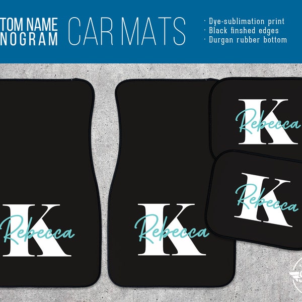 Monogrammed Car Mat - Etsy