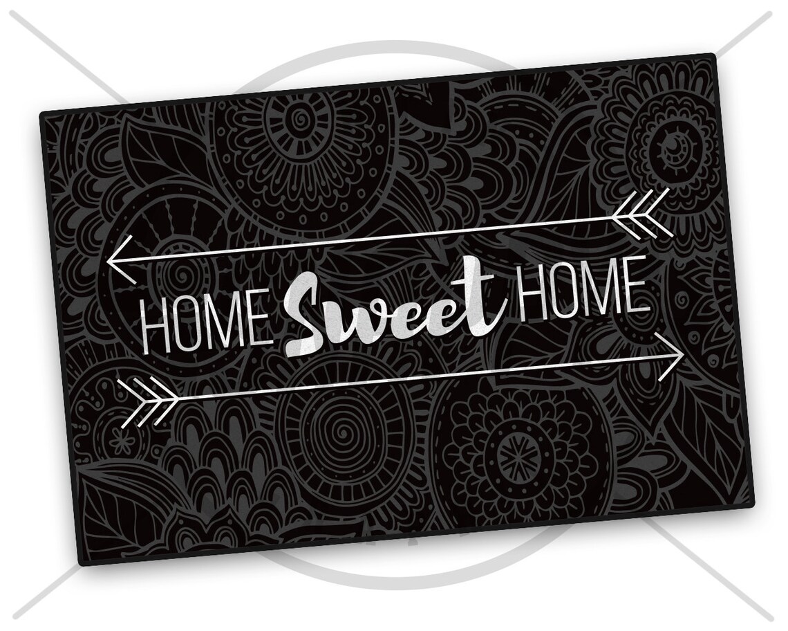 Home Sweet Home Boho Theme Welcome Mat/doormat/rug - Etsy