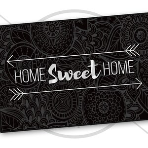 Home Sweet Home Boho Theme - Welcome Mat/doormat/rug - 24" X 36" - High ...