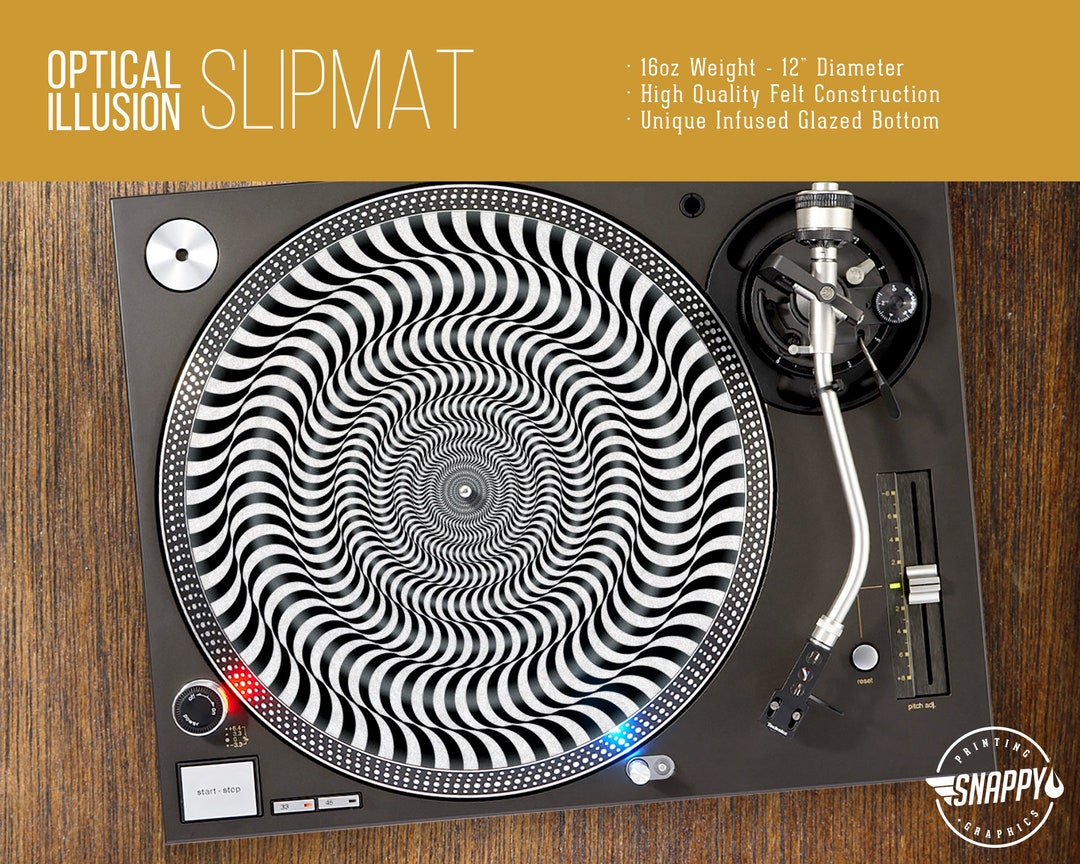 Optical Illusion Turntable Slipmat – Glazed Bottom, 12/7 Inch - Etsy