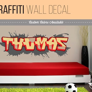 Custom Graffiti Name, Style and Color Scheme Wall Decal - Vinyl, Wall ...