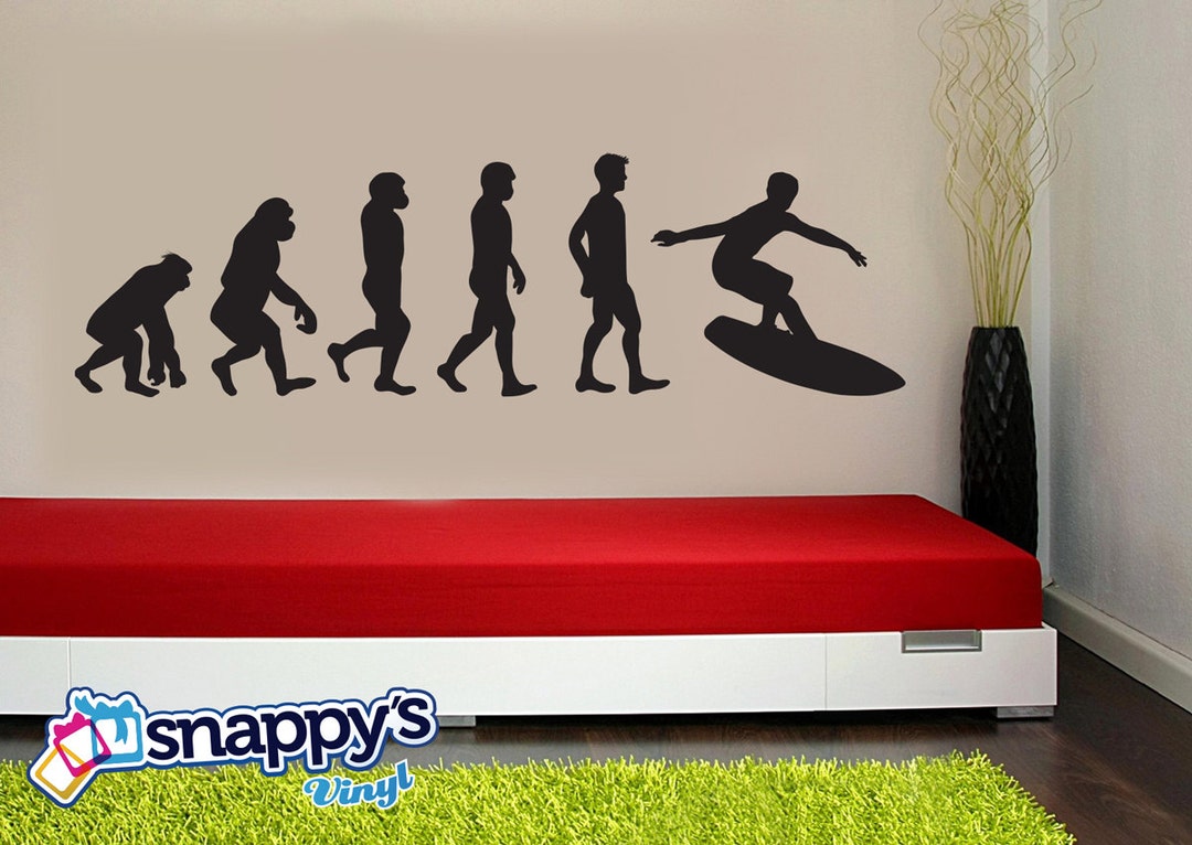 Surfer Evolution Custom Color Wall Decal-boys or Girls Rooms ...