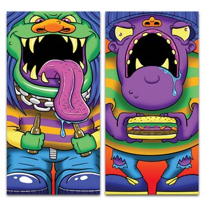 Party Monster Cornhole Decals - Bags - Original Illustration Vinyl ...