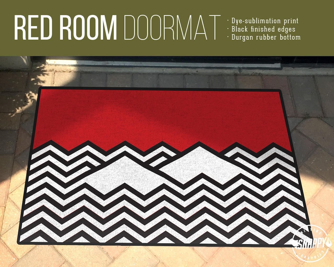 Red Room Pattern - Welcome Mat/doormat/rug - 24" X 36" - High Quality ...