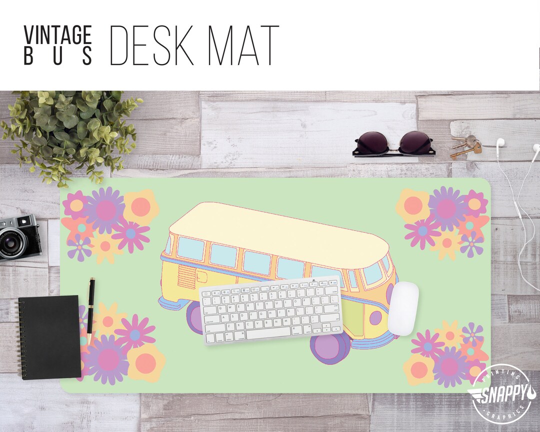 Vintage Bus Desk Mat – Retro VW Van, Hand Washable - Etsy
