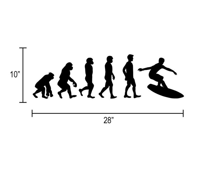 Surfer Evolution Custom Color Wall Decal-boys or Girls Rooms - Etsy