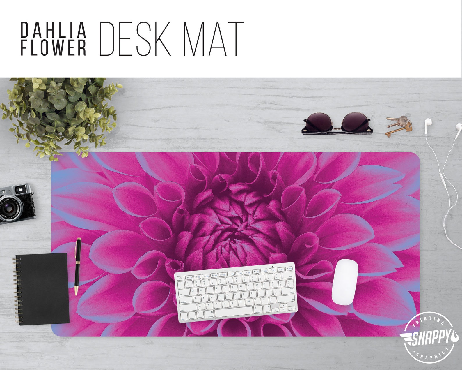 Dahlia Flower Desk Mat 4 Colors 3 Sizes High Quality - Etsy
