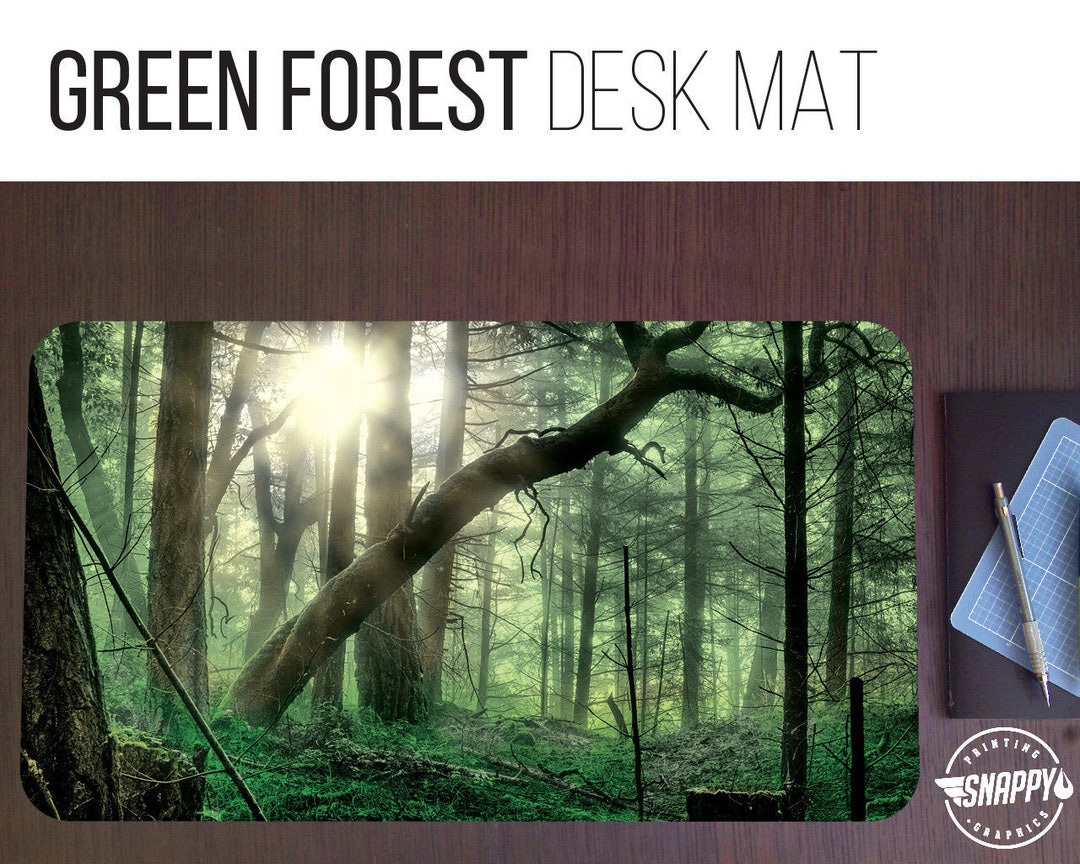 Green Forest Landscape Desk Mat - 3 Sizes - High Quality Digital Print ...
