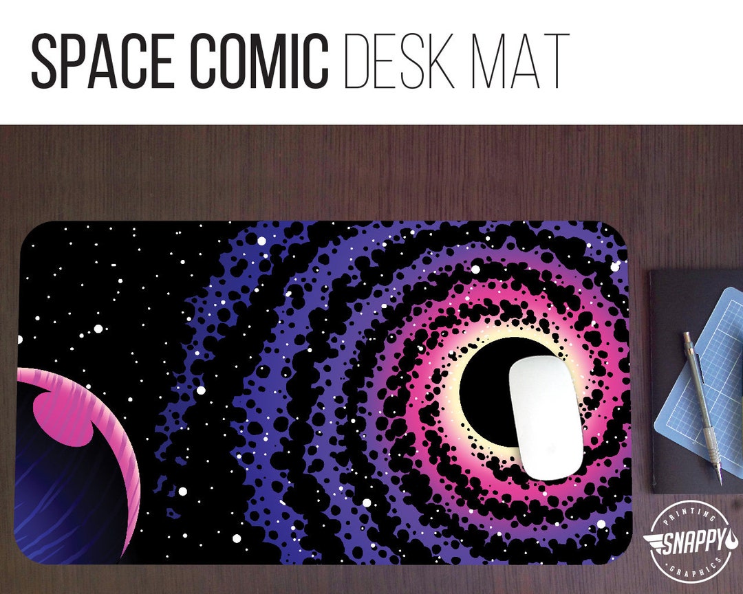 Space Comic Desk Mat – Custom Monogram, Hand Washable - Etsy
