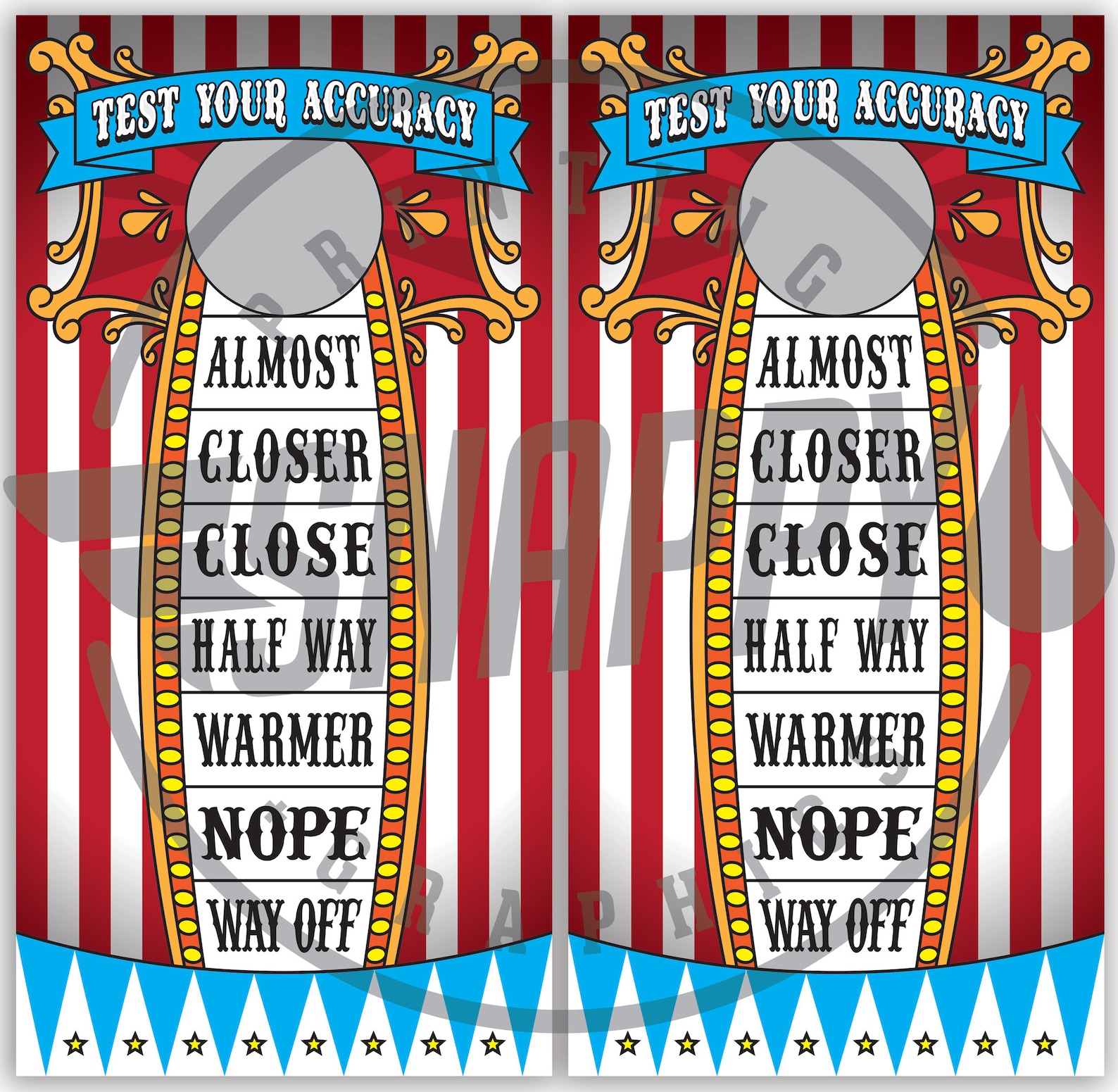 Carnival Cornhole Decals Test Your Accuracy - Bags - Original Carnival ...