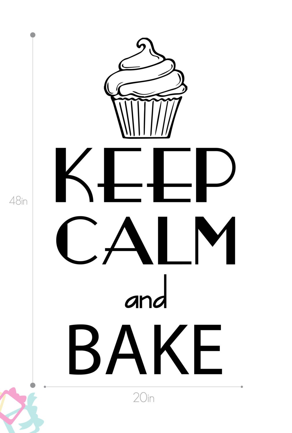 Keep Calm and Bake Wall Decal – Custom Kitchen Decor - Etsy