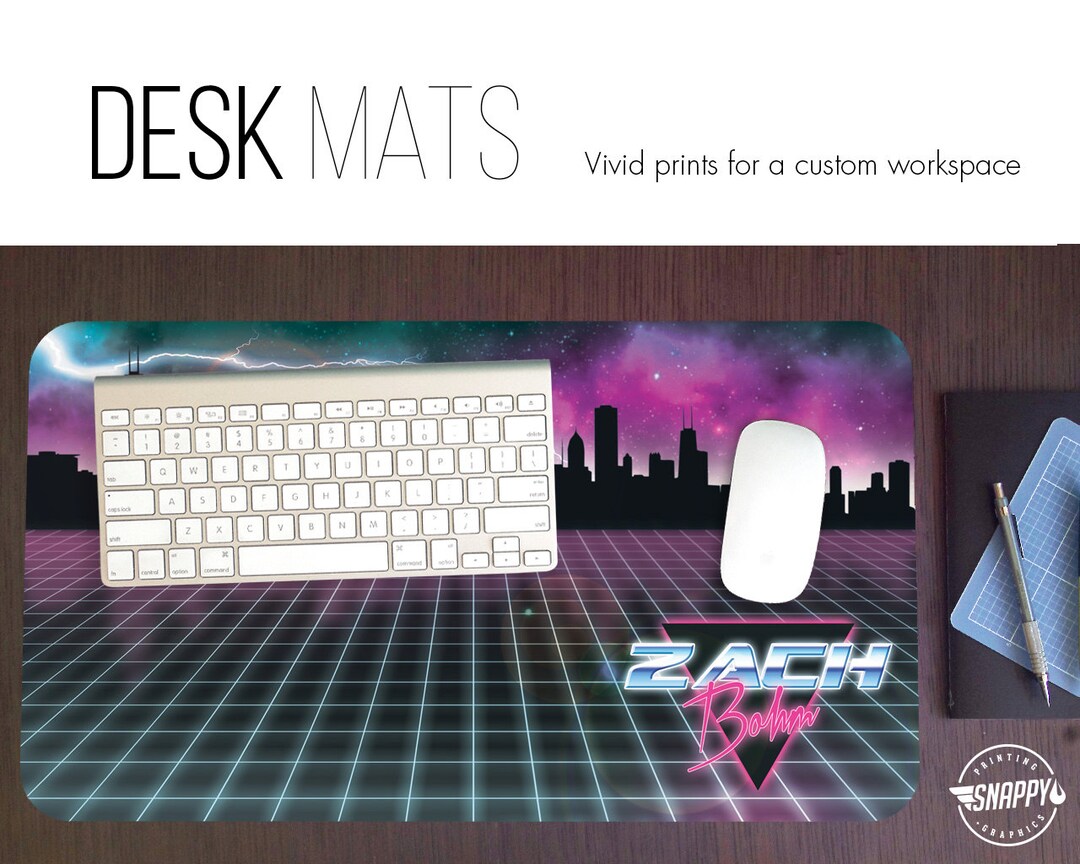 80s Lasers Desk Mat W/ Custom Name - High Quality Digital Print - Retro ...