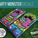 Party Monster Cornhole Decals - Bags - Original Illustration Vinyl ...