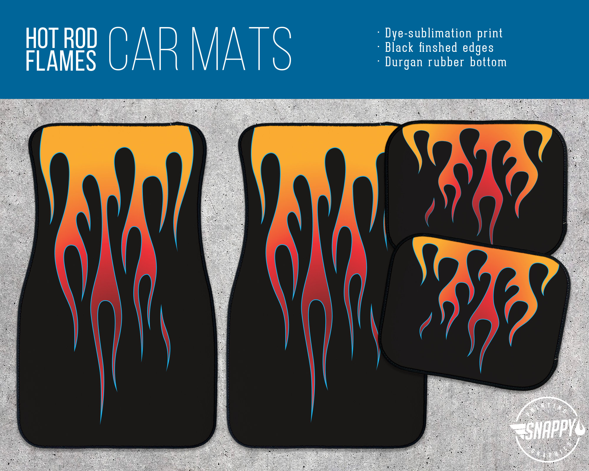 Flame Floor Mats