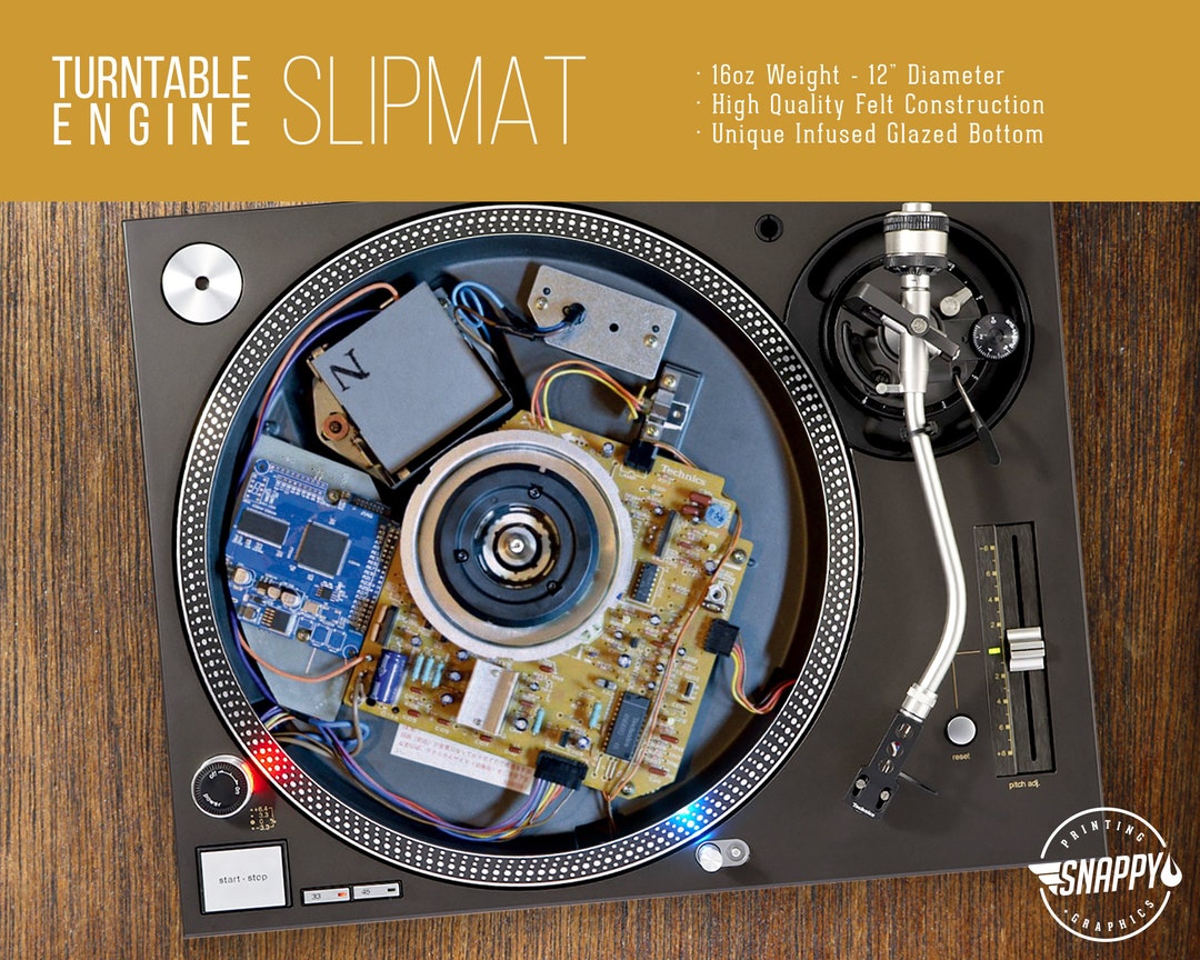 Black Turntable Cut Away Slipmat – 12"/7" Felt DJ Slipmat - Etsy