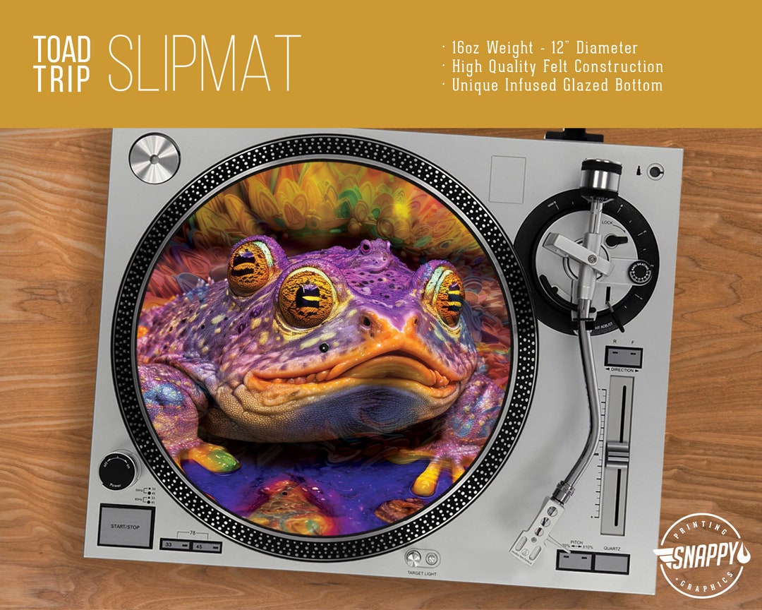 Toad Trip Turntable Slipmat - 12" and 7" LP Record Player, DJ Slipmat ...